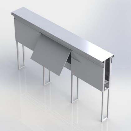 CENTRAL SERVICE SPINE - SHEFFIELD FABRICATIONS ISLAND TYPE HOODS...